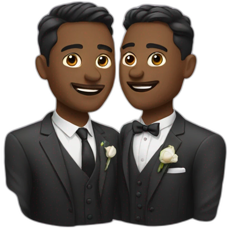 two men married emoji | AI Emoji Generator