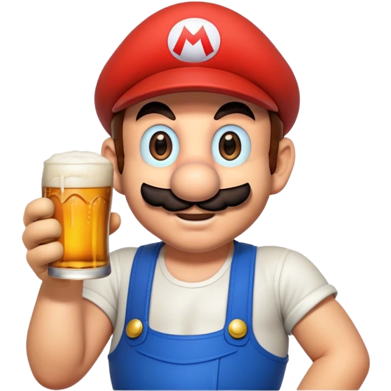 Super Mario drunk emoji | AI Emoji Generator