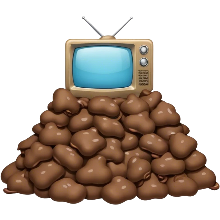Poop watching tv emoji | AI Emoji Generator