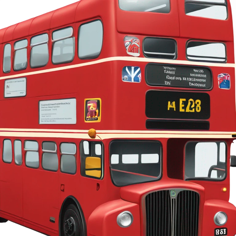 london bus, side view, double decker, from the side, emoji | AI Emoji ...