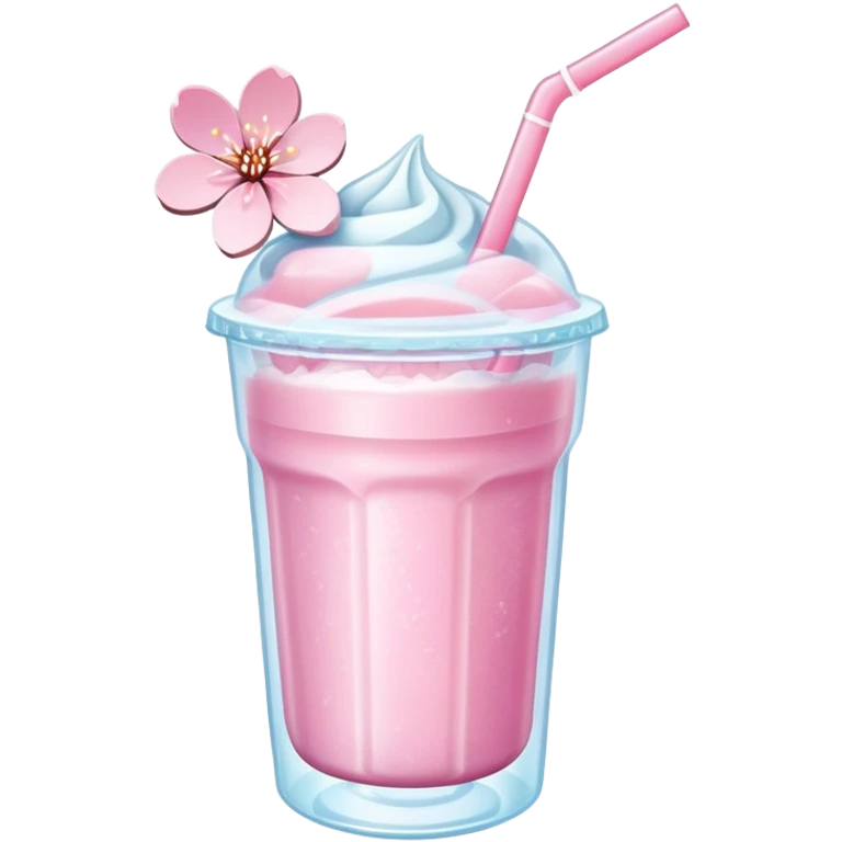 Pastel pink Cherry Blossom Sakura Slushie emoji | AI Emoji Generator