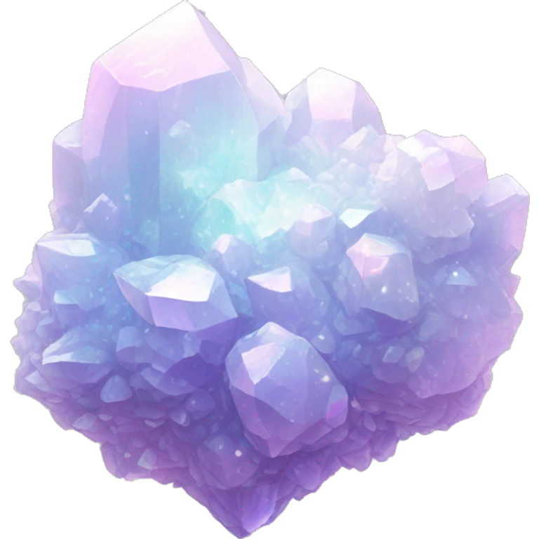 Pastel white iridescent nebula crystal cluster emoji | AI Emoji Generator
