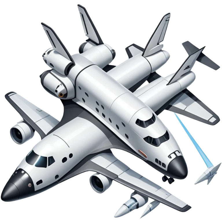 An icon featuring a collage of a space shuttle, a drone, and an ...