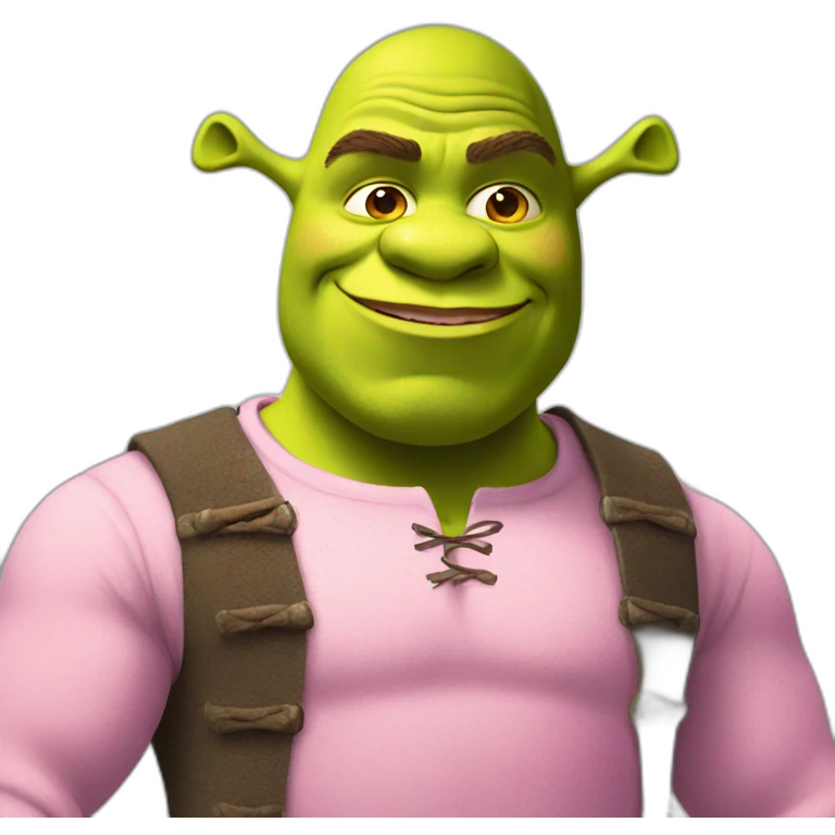Shrek with pink skin emoji | AI Emoji Generator