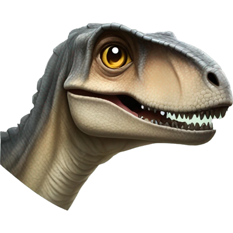 jurassic park raptor smiling emoji | AI Emoji Generator