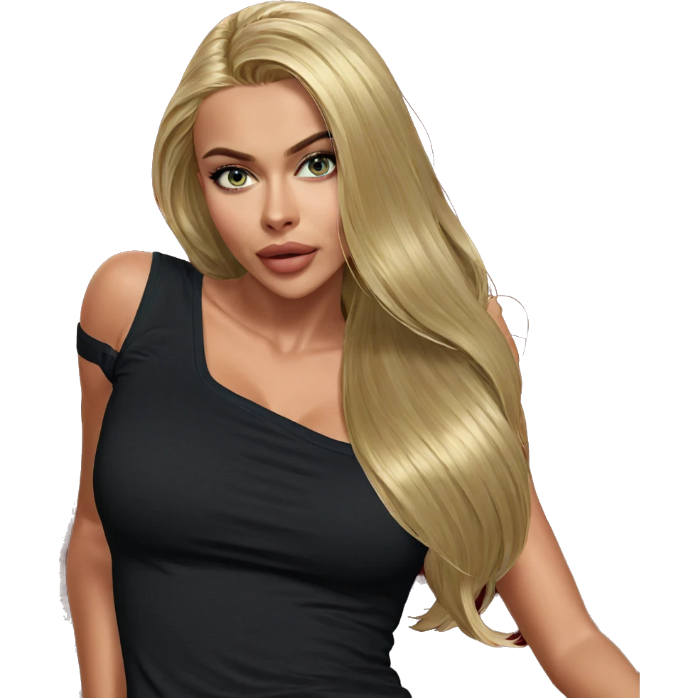 blonde girl on the couch emoji | AI Emoji Generator