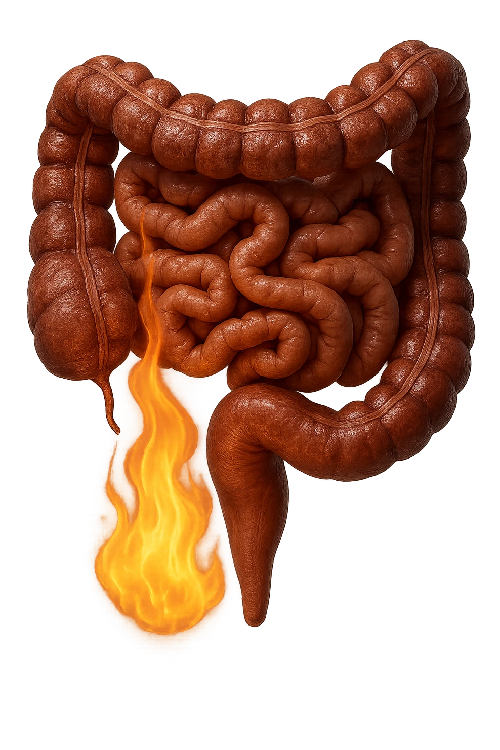 INTESTINO UMANO ANATOMICO REALISTICO con fiamma davanti, IPERREALISTICO ...