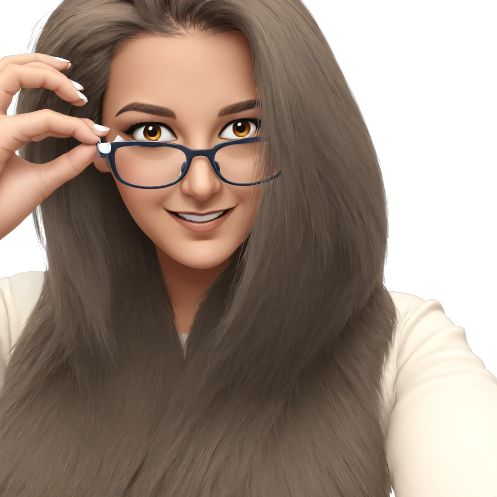 smiling girl adjusting glasses emoji | AI Emoji Generator