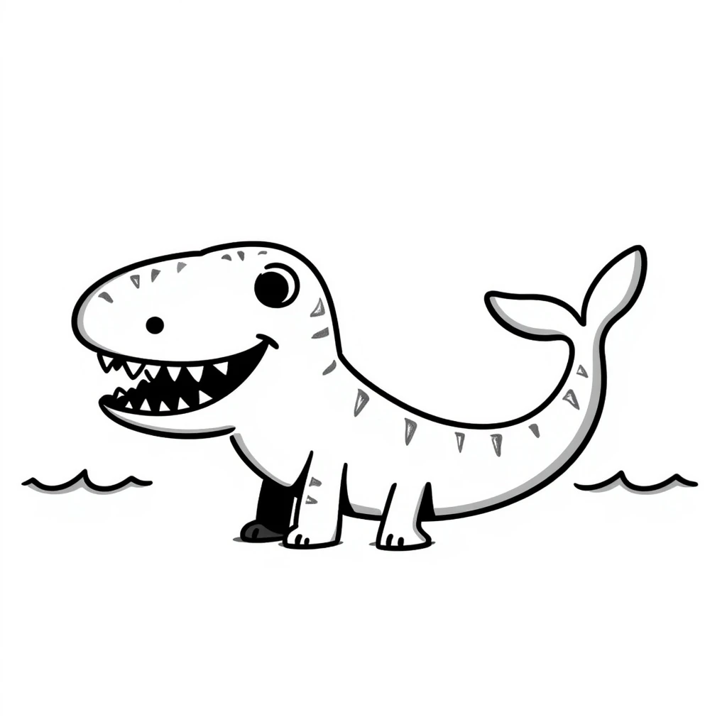 Mosasaurus illustration | AI Emoji Generator