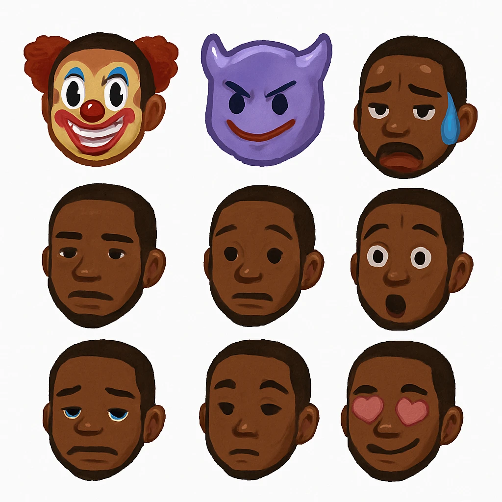 Black man emoji | AI Emoji Generator