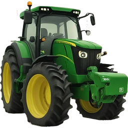 Farmer driving John Deere tractor emoji | AI Emoji Generator
