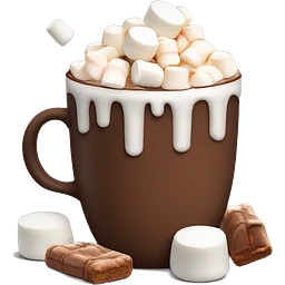Hot chocolate with marshmallows Christmas themed emoji | AI Emoji Generator