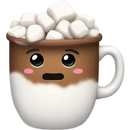 Hot chocolate with marshmallows Christmas themed emoji | AI Emoji Generator