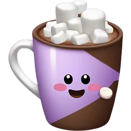Hot chocolate with marshmallows Christmas themed emoji | AI Emoji Generator