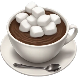 Hot chocolate with marshmallows Christmas themed emoji | AI Emoji Generator