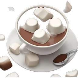 Hot chocolate with marshmallows Christmas themed emoji | AI Emoji Generator