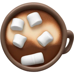 Hot chocolate with marshmallows Christmas themed emoji | AI Emoji Generator