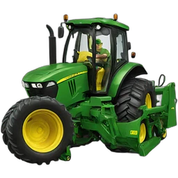 Farmer driving John Deere tractor emoji | AI Emoji Generator