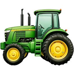 Farmer driving John Deere tractor emoji | AI Emoji Generator