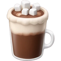 Hot chocolate with marshmallows Christmas themed emoji | AI Emoji Generator