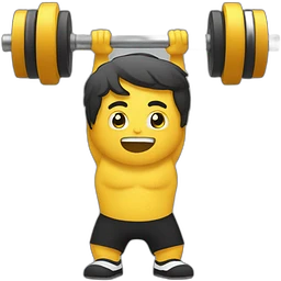 blonde gym girl with dumbells emoji | AI Emoji Generator
