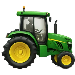 Farmer driving John Deere tractor emoji | AI Emoji Generator
