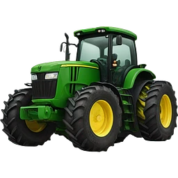 Farmer driving John Deere tractor emoji | AI Emoji Generator