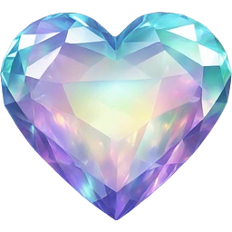 Iridescent blue heart emoji | AI Emoji Generator