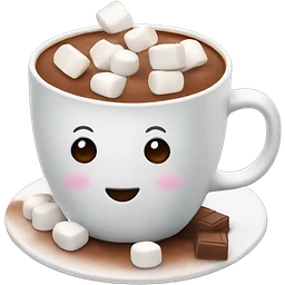 Hot chocolate with marshmallows Christmas themed emoji | AI Emoji Generator