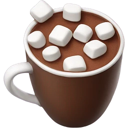 Hot chocolate with marshmallows Christmas themed emoji | AI Emoji Generator