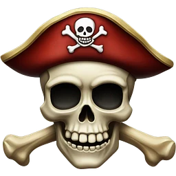 Skull wearing pirate hat emoji | AI Emoji Generator