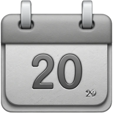 grey date calendar with number 29 emoji | AI Emoji Generator
