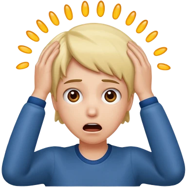 Shocked face hands on head emoji | AI Emoji Generator