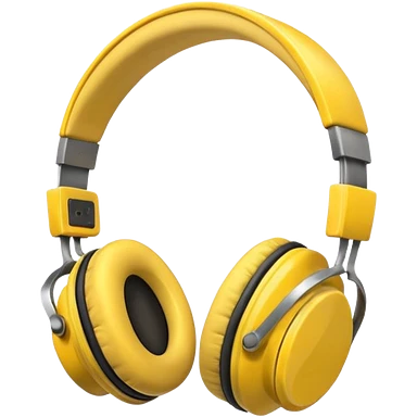 vintage yellow headphone emoji | AI Emoji Generator