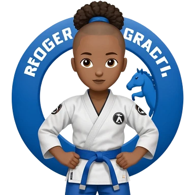 black jiu jitsu instructor with a afro ponytail and a low taper fade ...