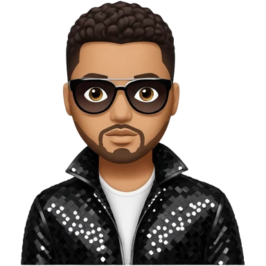 Al B. Sure, R&B Singer with dark brown hair, black sequin outfit emoji ...