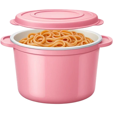 pastel pink food container with tomato pasta inside emoji | AI Emoji ...