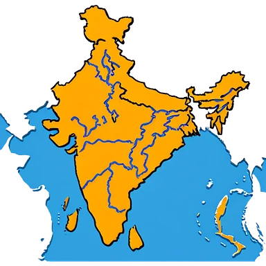 India map with saffron colour ( akhand Bharat ) emoji | AI Emoji Generator