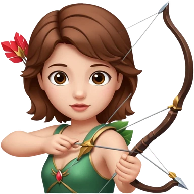 cupid heart brown hair emoji | AI Emoji Generator