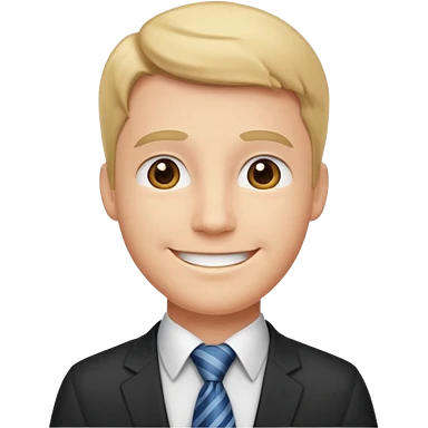 office worker man, wearing tie, orage outfit emoji | AI Emoji Generator