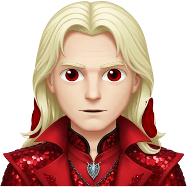 Alucard, Son of Dracula with long platinum blonde hair, black sequin ...
