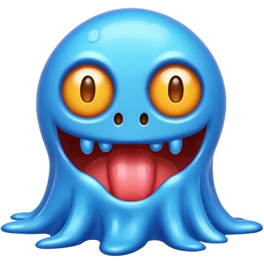 blue slime monster emoji | AI Emoji Generator