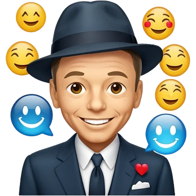 Frank sinatra emoji showing good data emoji | AI Emoji Generator