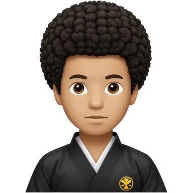 black karate instructor with ponytail and a low taper haircut, and a ...