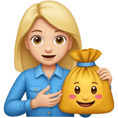 preciso de um emoji de um vendedor com sacolas na mão entregando para ...