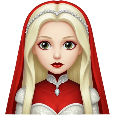 Bride of Dracula with long platinum blonde hair, red sequin outfit ...