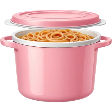 pastel pink food container with bolognese pasta inside emoji | AI Emoji ...