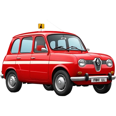 une renault 4L de course de profil emoji | AI Emoji Generator