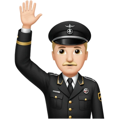 Hitler raising one hand straight out like a Sieg Hail salute in Black ...