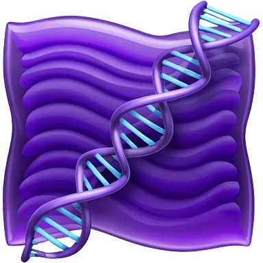 I want a DNA helix with a draped, rippled purple sheet as a background ...